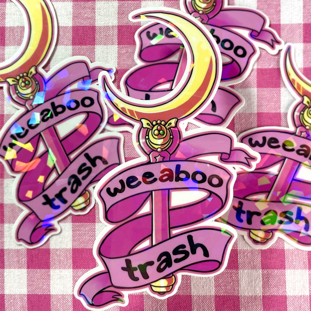 Weeaboo Trash Holographic Sticker Decal - Etsy