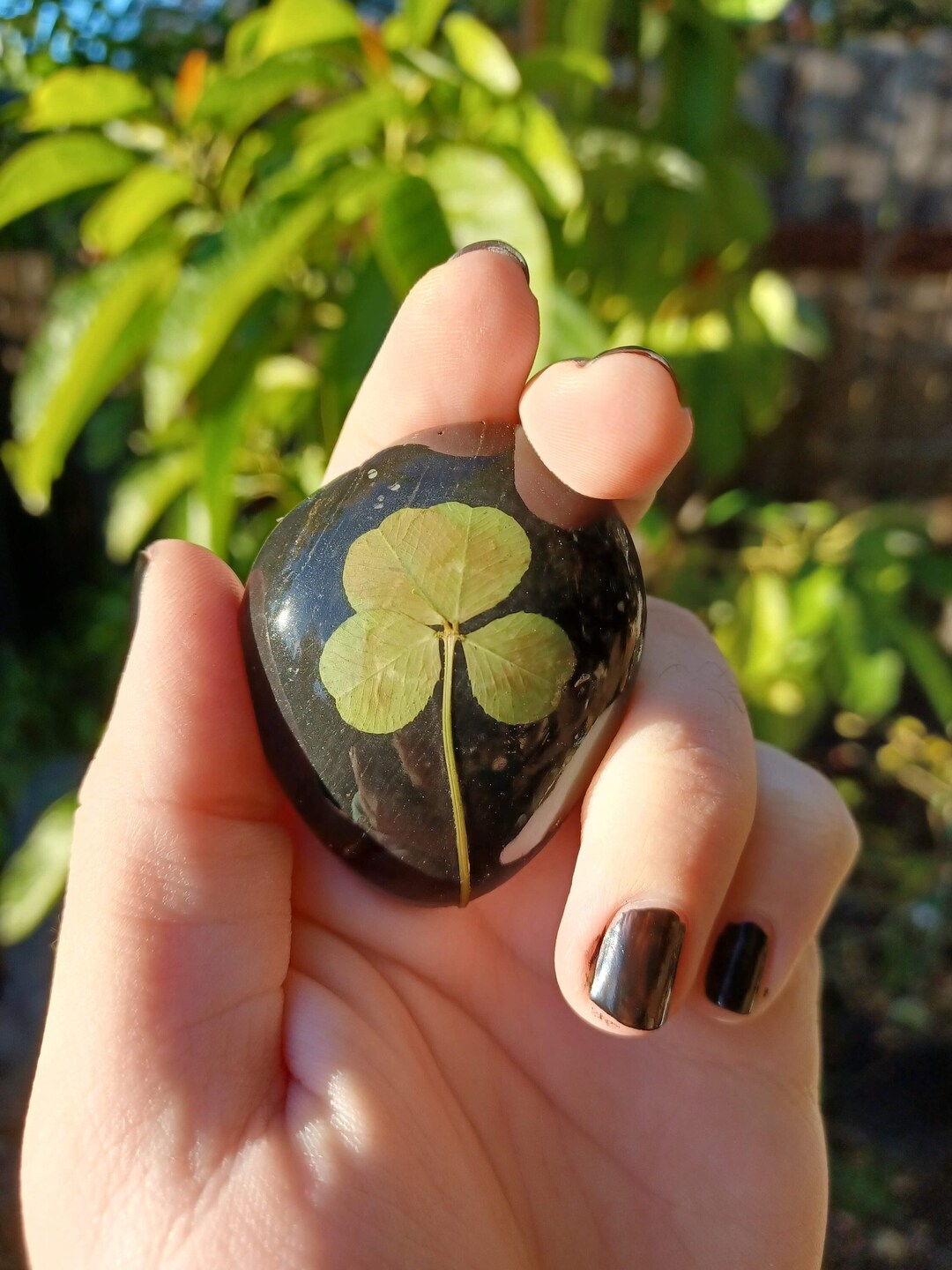 GENUINE! Four-leaf Clover Stone Paperweights - Etsy