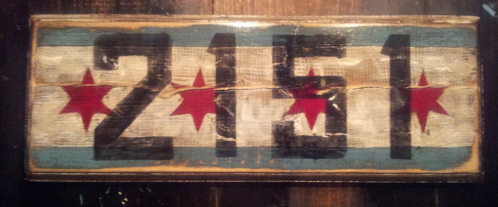 Handcrafted Chicago Flag With CPD or CFD Badge Number Overlay - Etsy