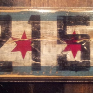 Handcrafted Chicago Flag With CPD or CFD Badge Number Overlay - Etsy
