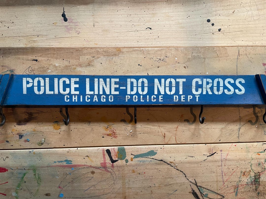 Chicago Key Rack – “police Line Do Not Cross” Style | Handmade Solid ...