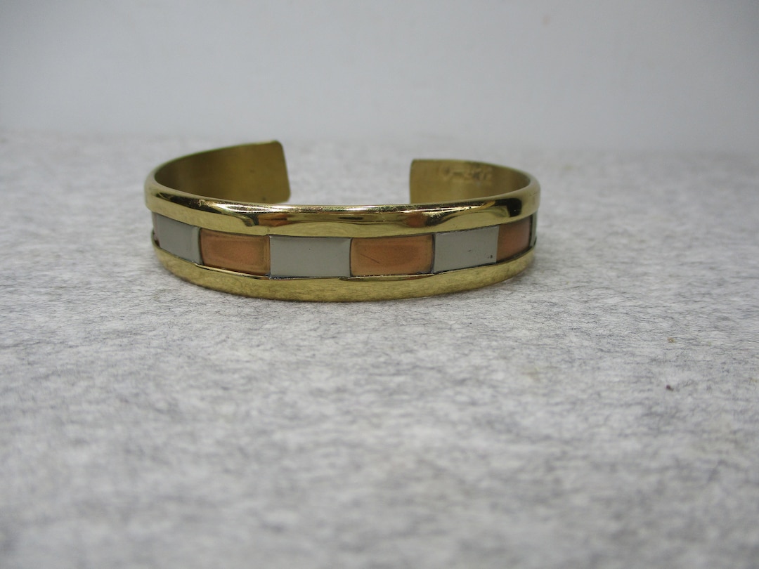 Sergio Lub Copper Cuff Bracelet California Rectangle Design Non ...
