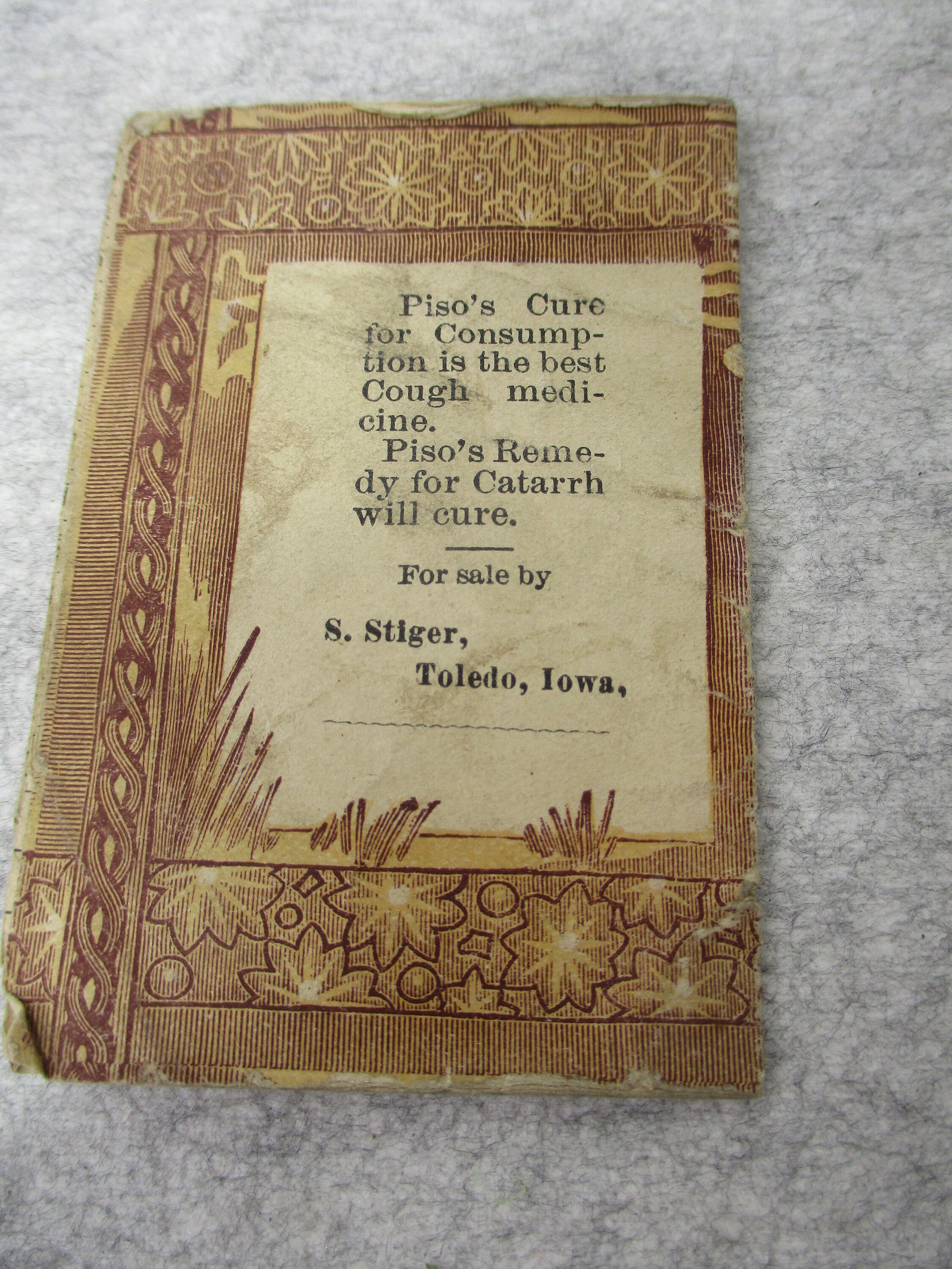 1890 Calendar E. T. Hazeltine Warren PA S. Stiger Toledo IA - Etsy