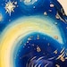 Handmade Acrylic Epoxy Moon Phases and Stars Painting on Wood - Etsy