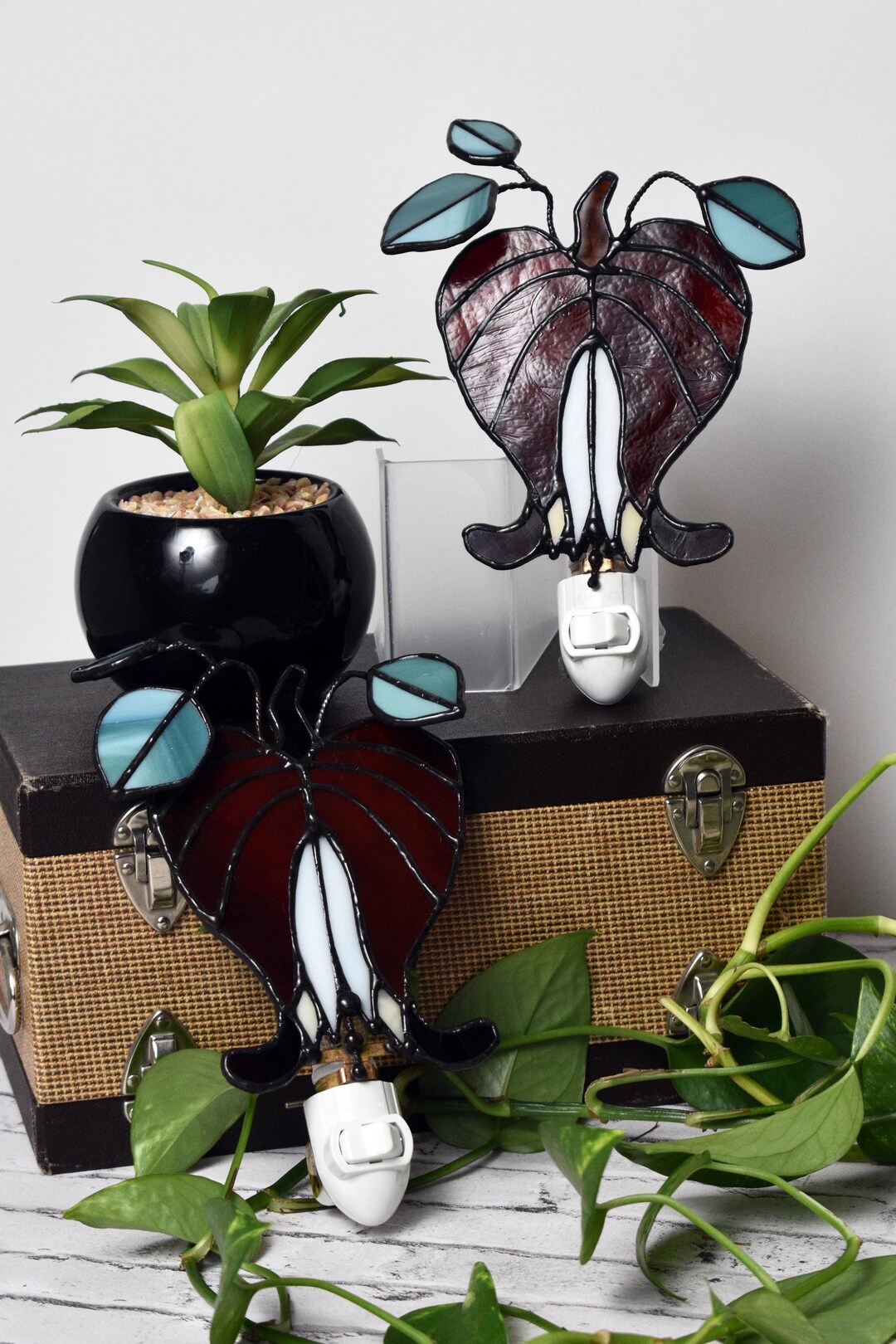 Stained Glass Bleeding Heart Flower From Coraline Nightlight With ...