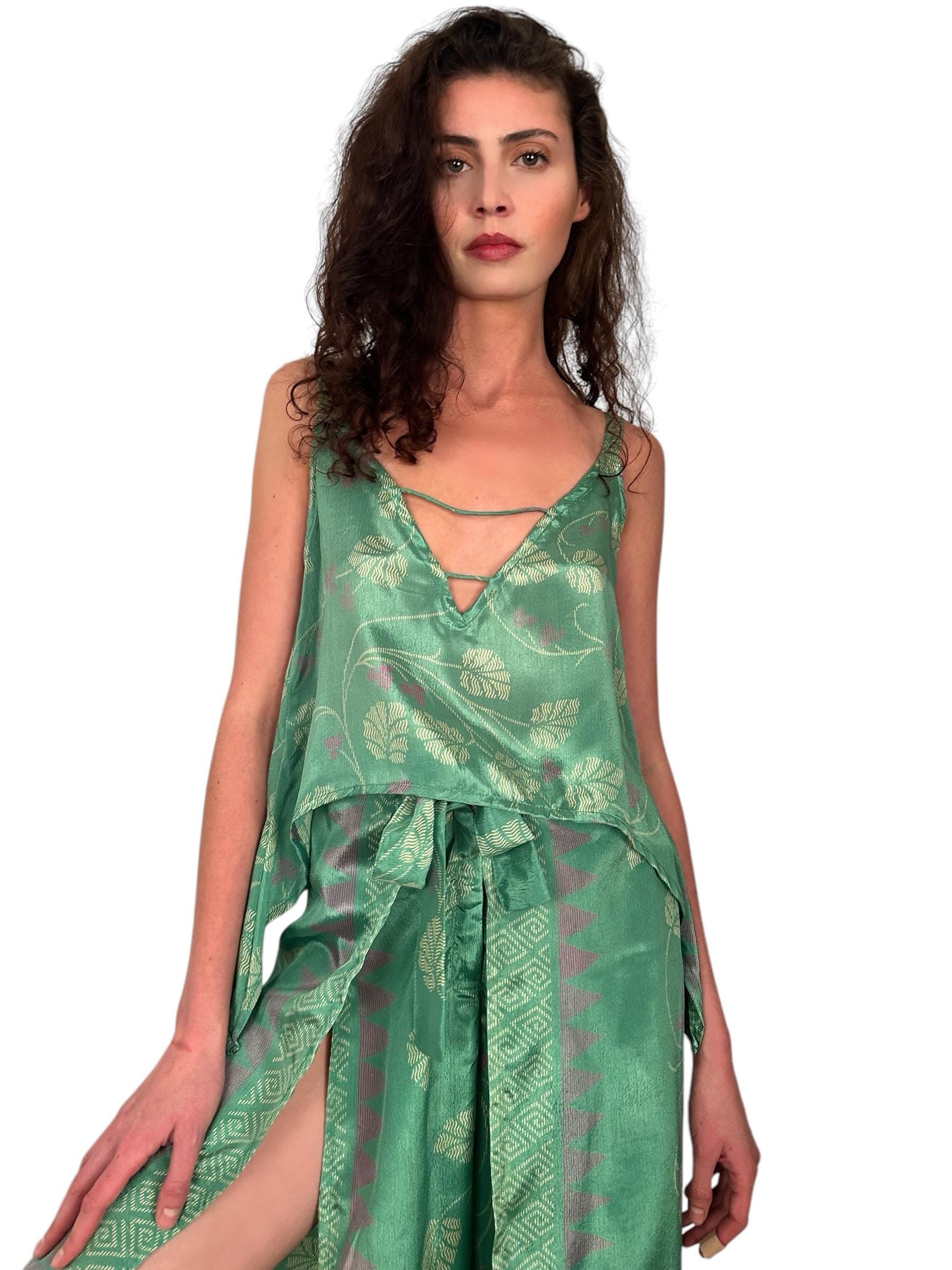 Silk Pants Set - Etsy