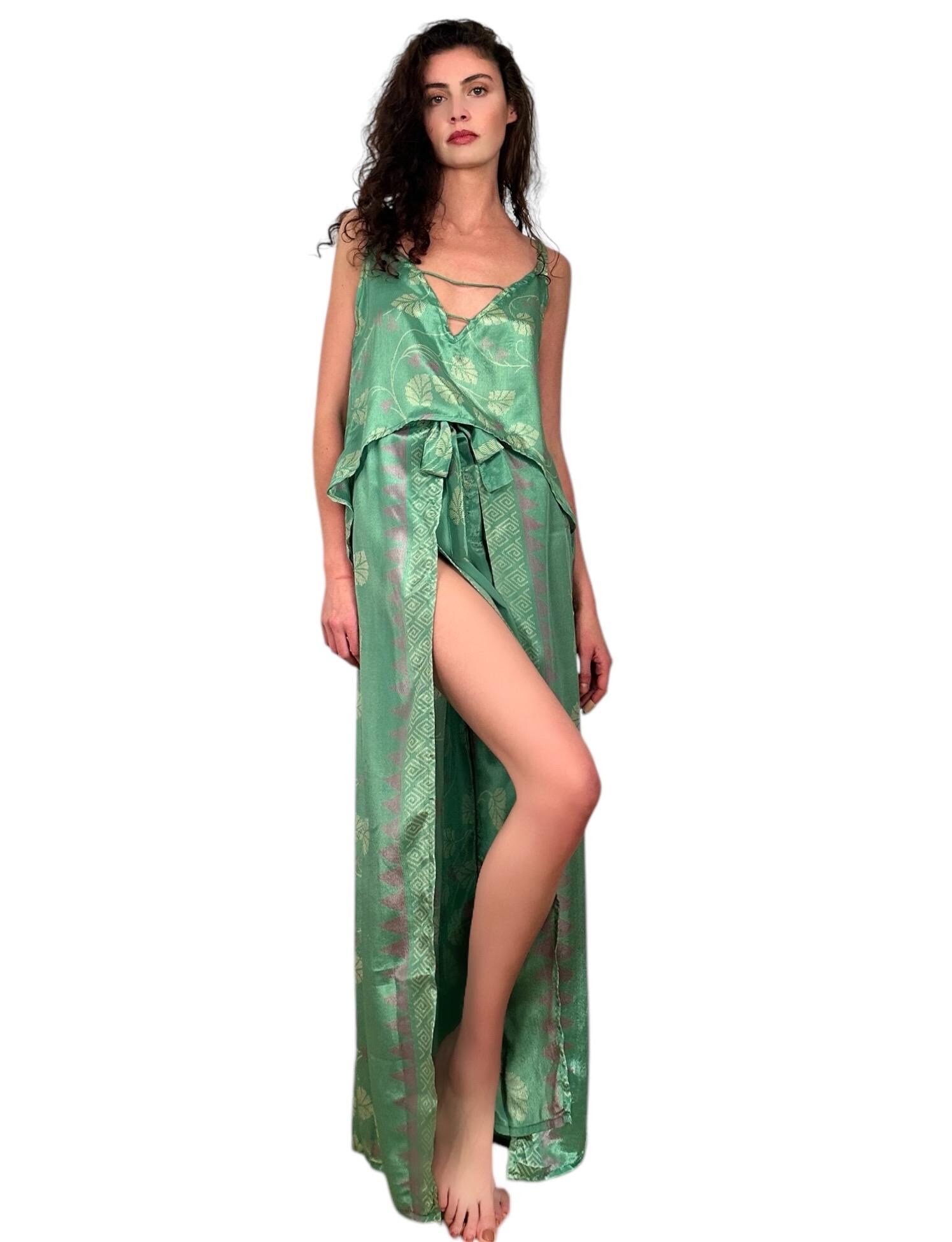 Silk Pants Set - Etsy
