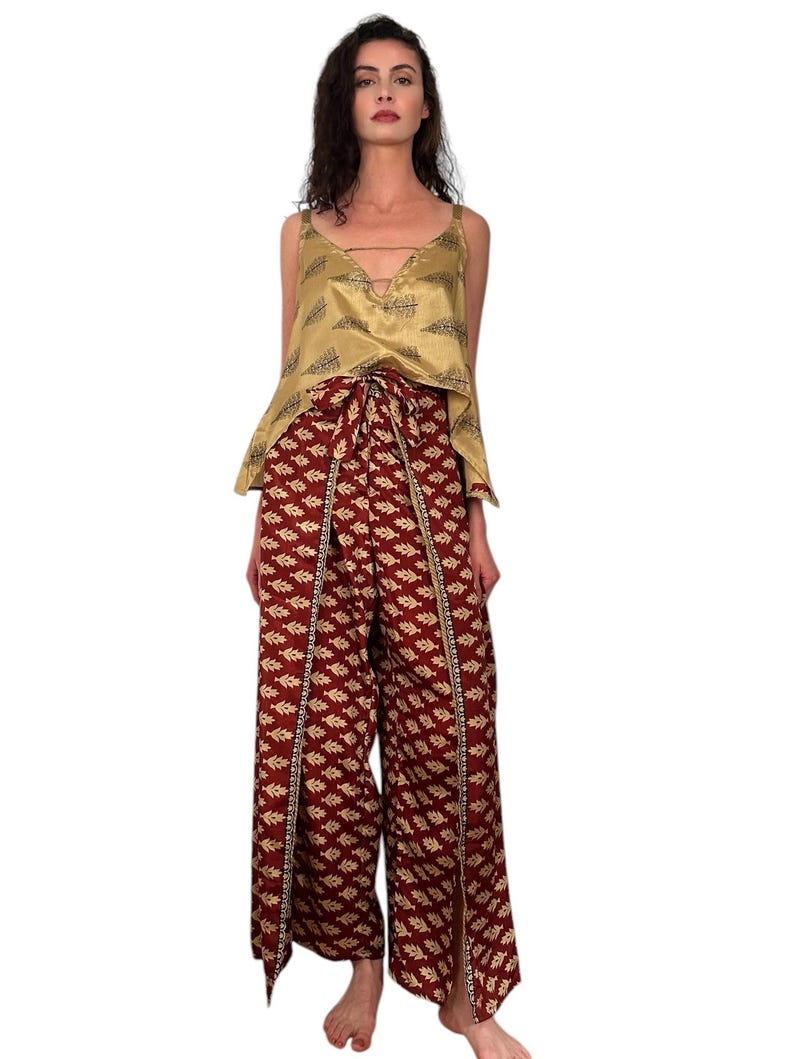 Silk Pants Set - Etsy