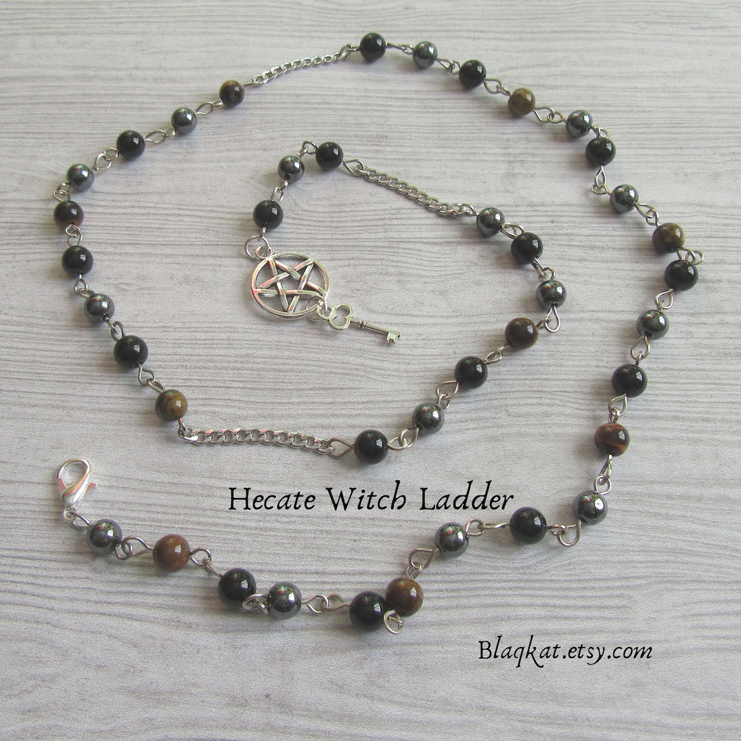 Dark Goddess Hecate Witches Ladder Set of Gemstone Pagan - Etsy UK