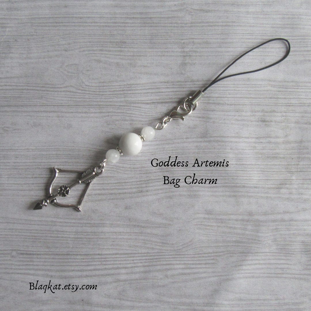Artemis Bag Charm, Moon Goddess of the Wild Hunt Archer Diana Phone ...