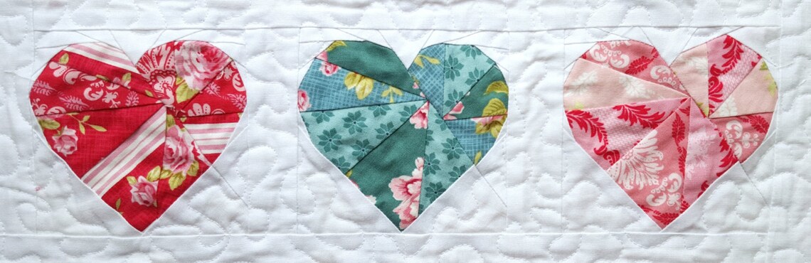 Heart Quilt Block - Paper Piecing Pattern - I Heart Quilting - Etsy