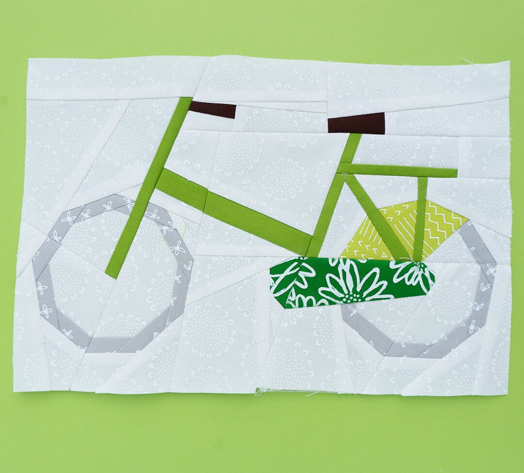 Bicycle Paper Piecing Pattern - Quilt Block Pattern - Etsy