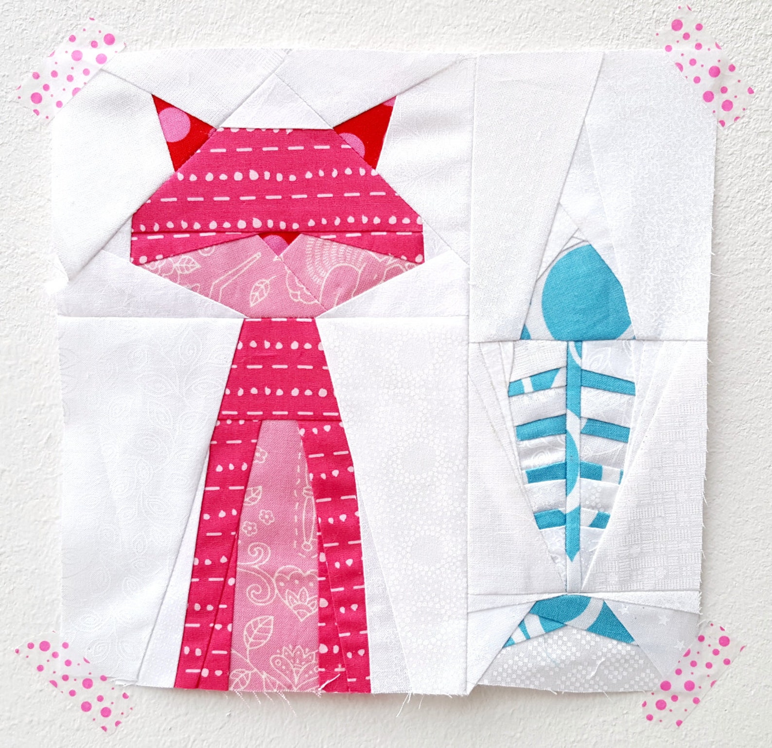 Smitten Kitten Paper Piecing Pattern - Quilt Block - Cat Quilt - Etsy