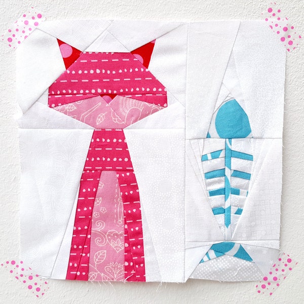 Cat Quilt Block - Etsy