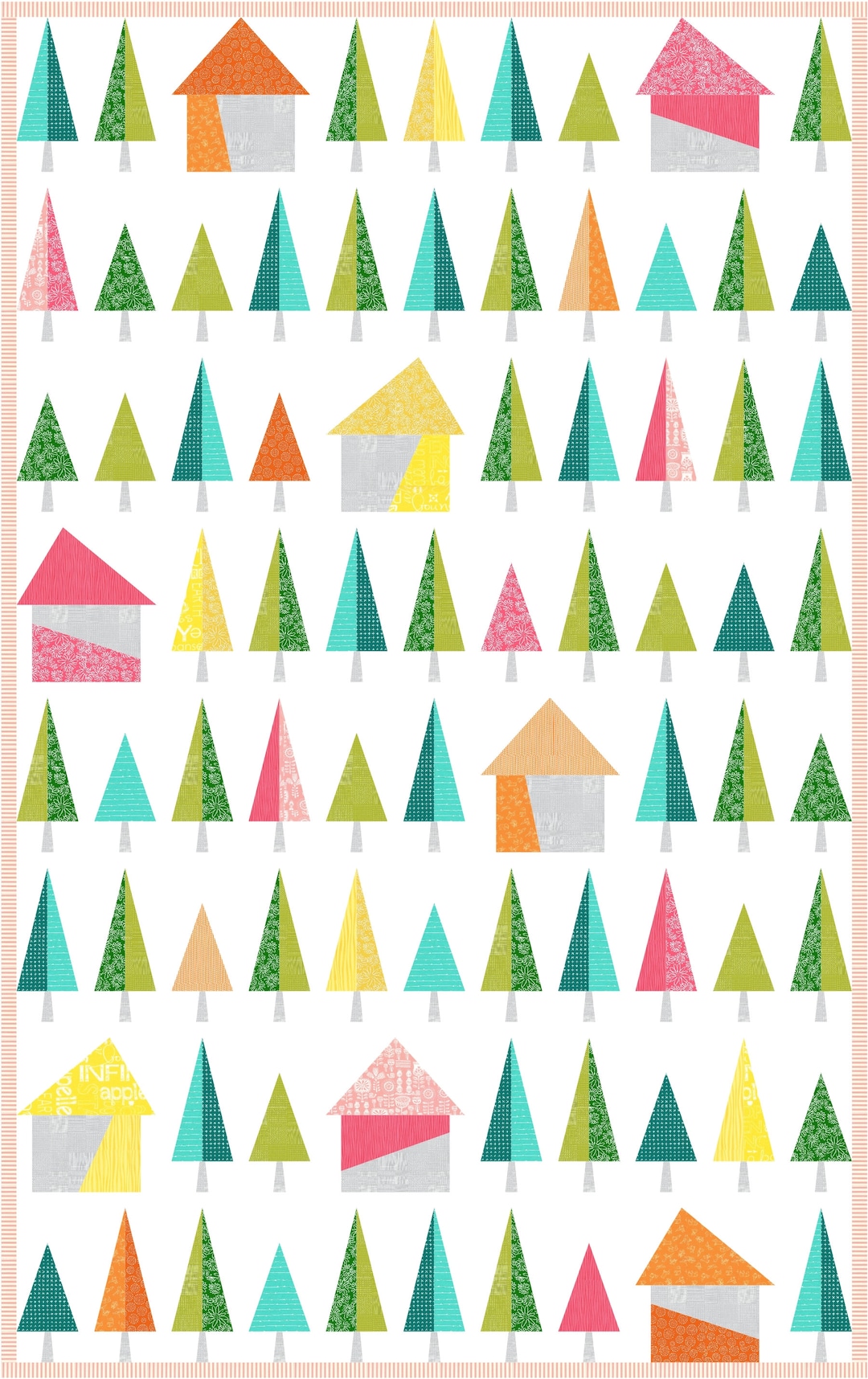 Tree Tree House Quilt Pattern - Foundation Paper Piecing - Two Sizes - Etsy