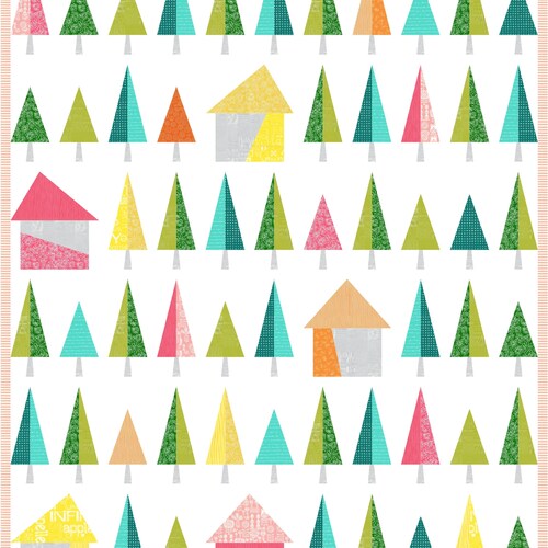 Evergreen Tree Quilt Foundation Paper Piecing Pattern | Etsy Canada