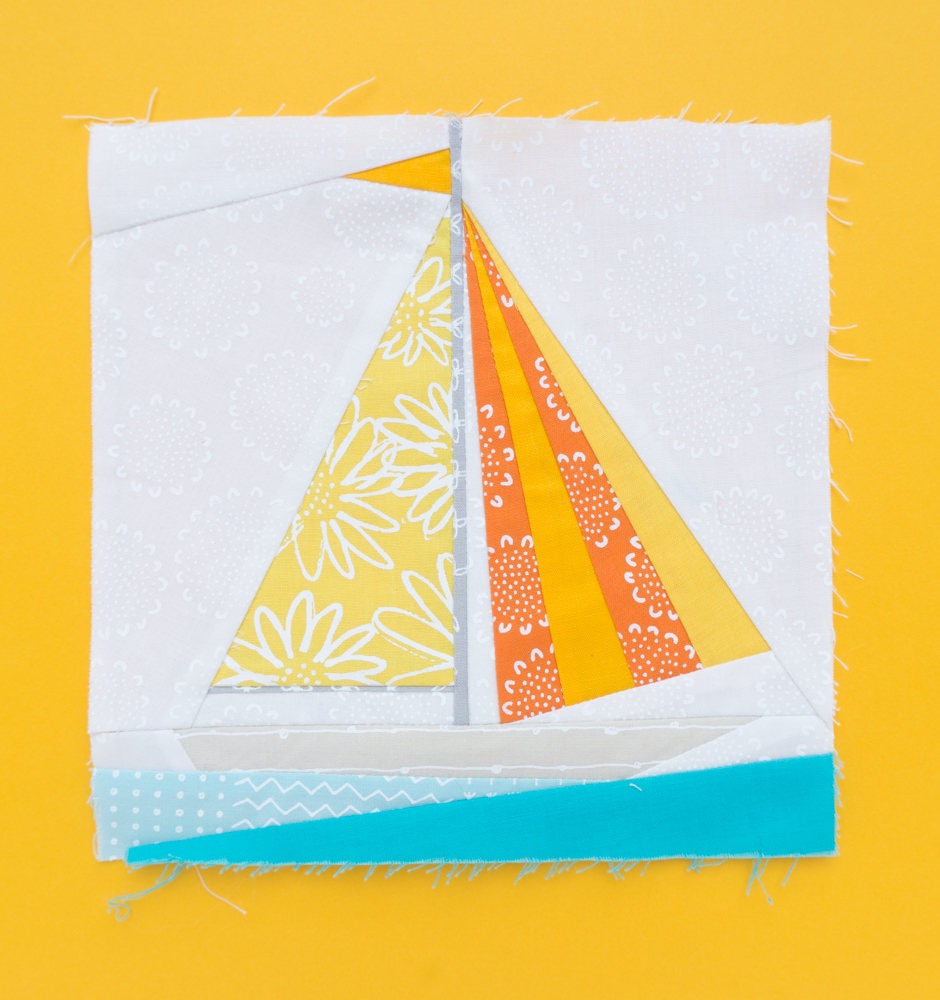 Sailboat Paper Piecing Pattern - Quilt Block Pattern - Etsy