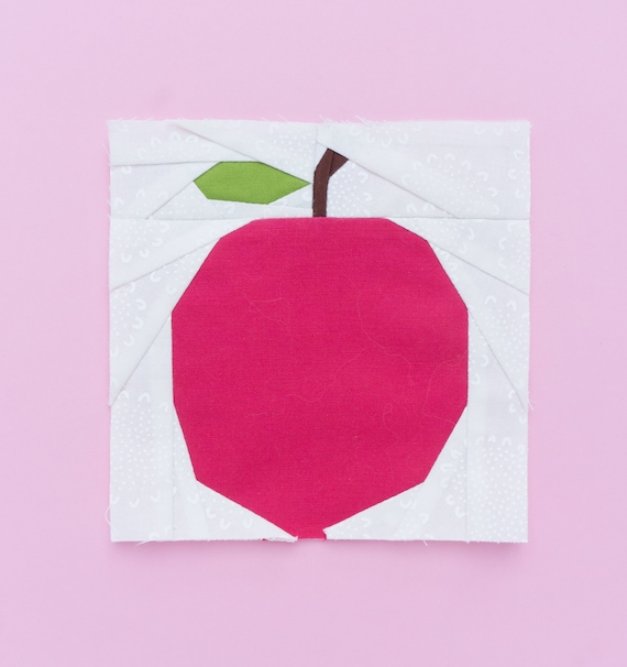 Apple fruit Paper Piecing Pattern | Etsy
