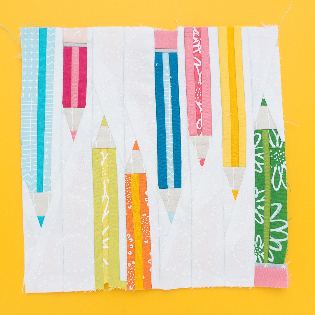 Pencils Paper Piecing Pattern - Quilt Block Pattern - Etsy
