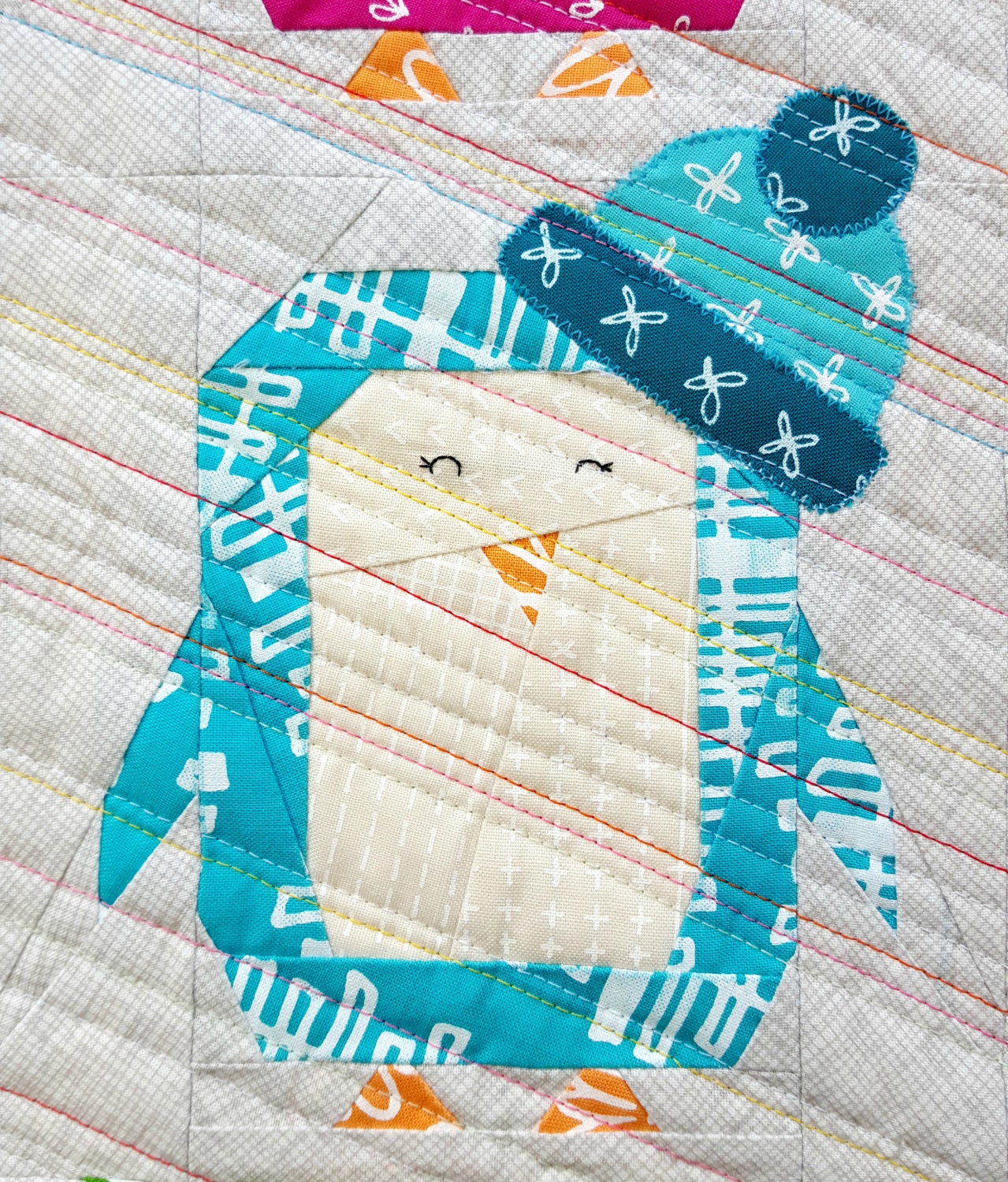 Penguin Parade Quilt Pattern Paper Piecing Block Mini - Etsy