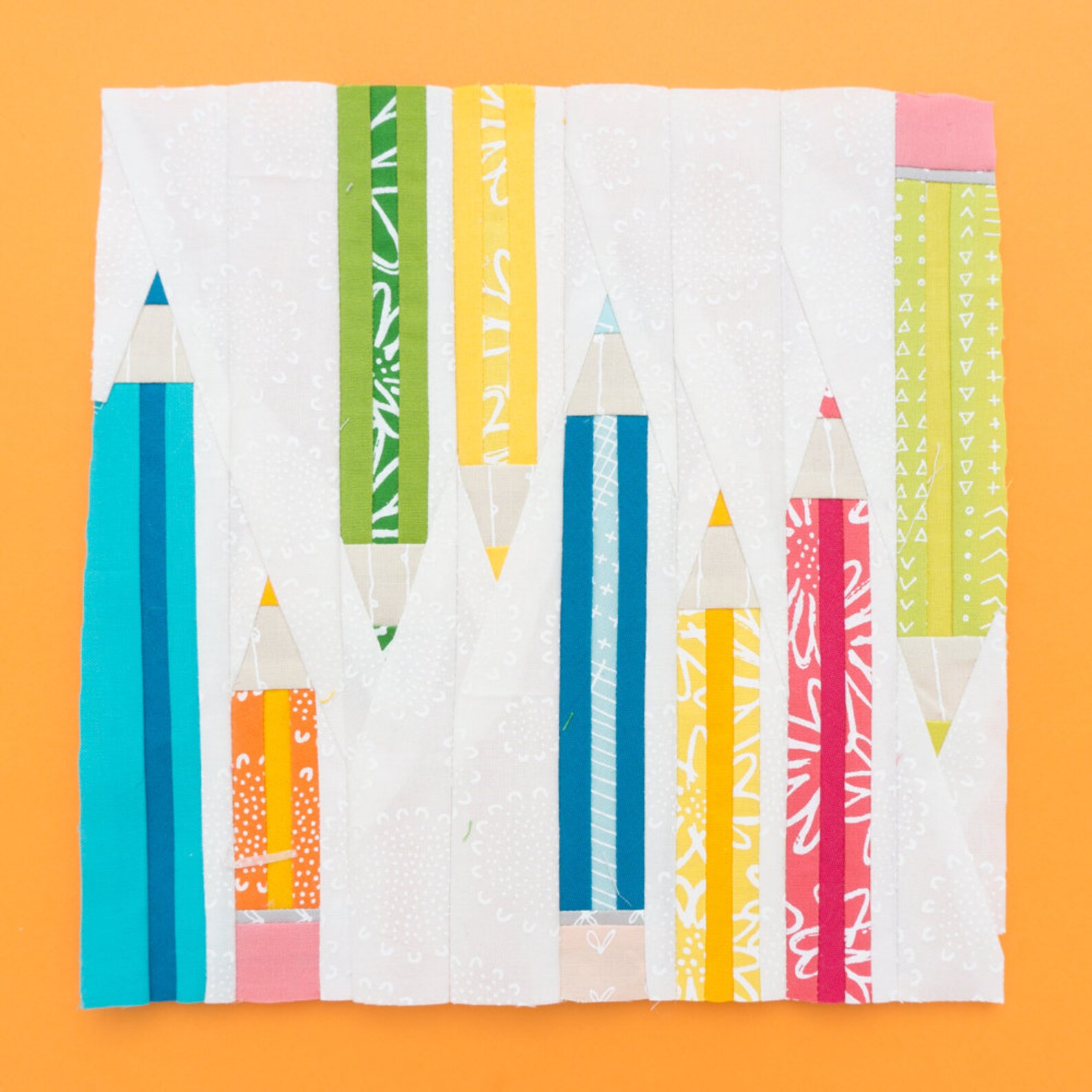 Pencils Paper Piecing Pattern - Quilt Block Pattern - Etsy