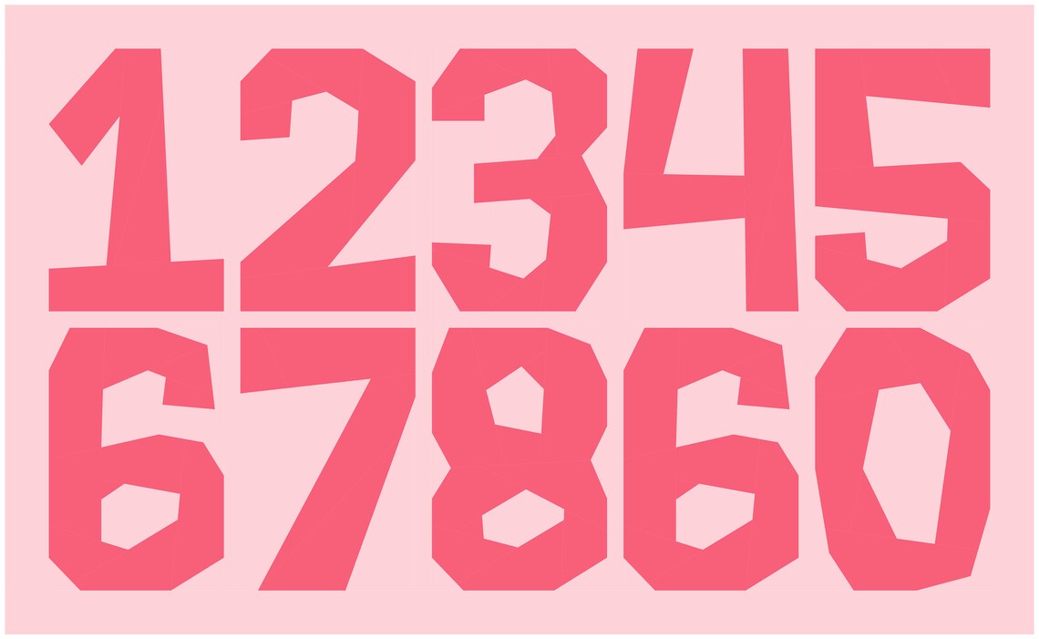 Funky 123 - Numbers Pattern Bundle - Foundation Paper Piecing Pattern ...