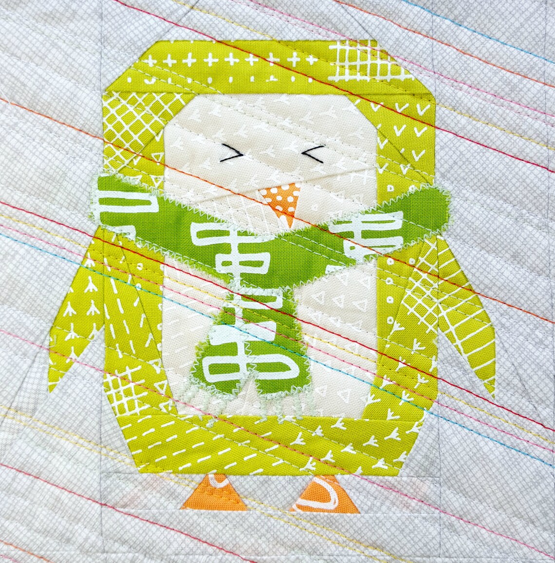 Penguin Parade Quilt Pattern - Paper Piecing Block - Mini Quilt - Etsy