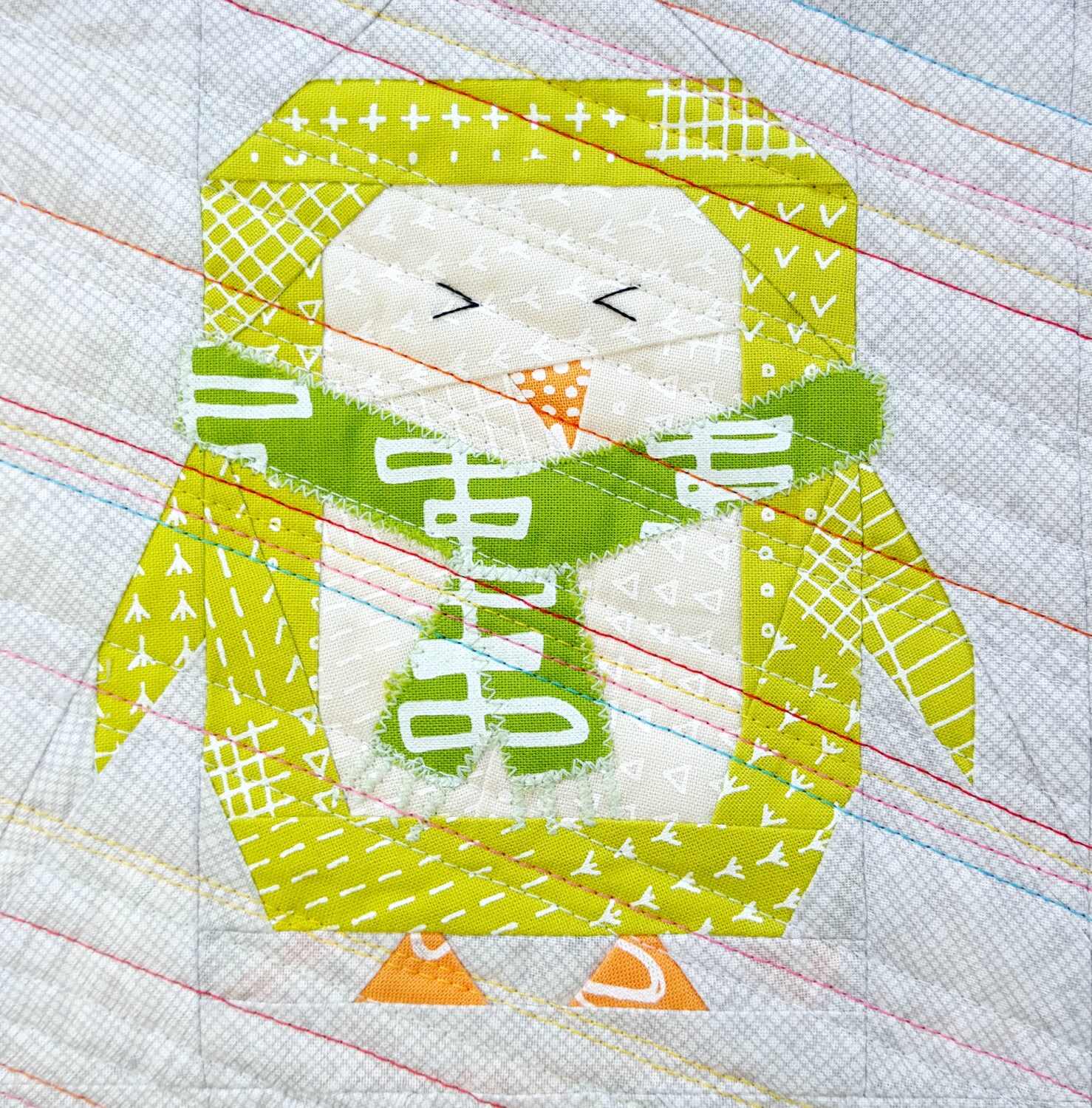Penguin Parade Quilt Pattern - Paper Piecing Block - Mini Quilt - Etsy