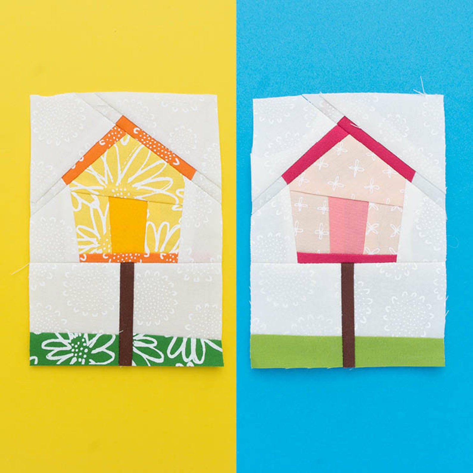 Bird House Paper Piecing Pattern Quilt Block Pattern - Etsy