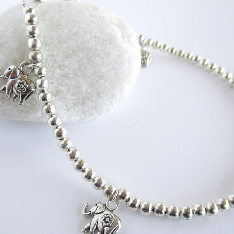 Elephant Anklet - Etsy