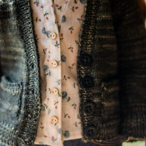 Libby - Custom Hand-knit Boyfriend Cardigan Sweater for 18” Dolls - Etsy