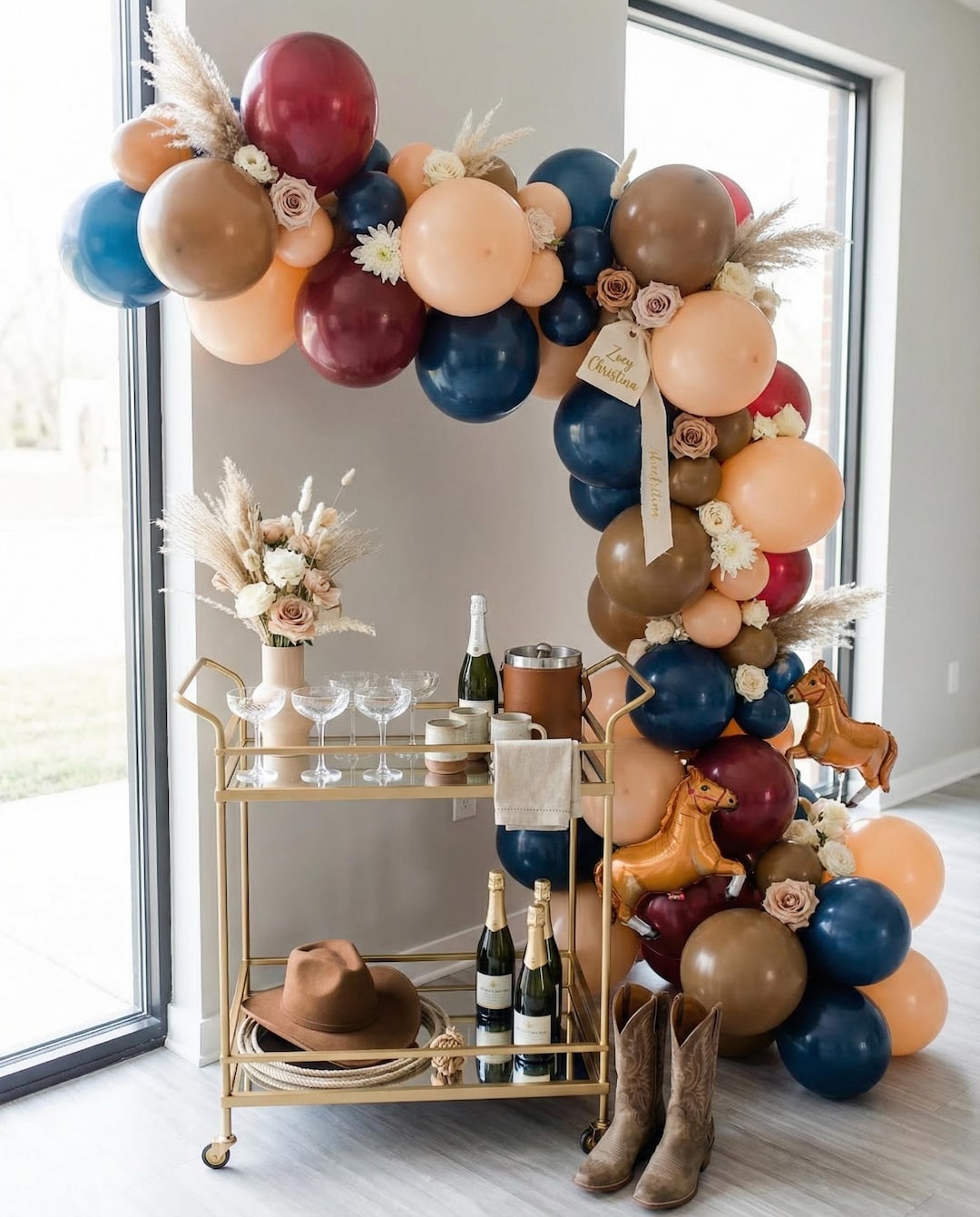 Last Rodeo Balloon Garland Kit: Chic Western Bachelorette Decor | Boots ...