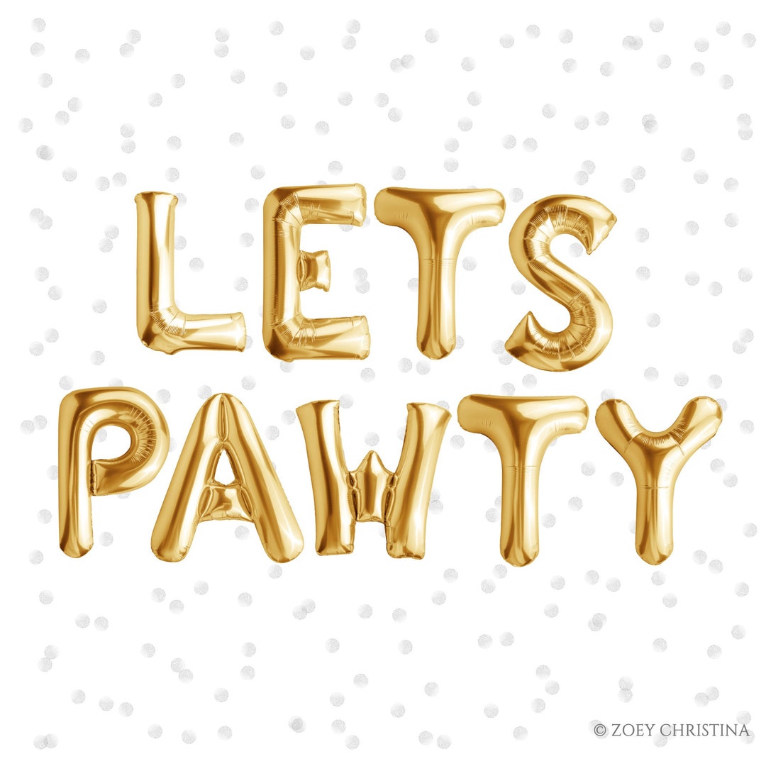 Dog Birthday Party Supplies Decor Decorations Accessories Lets Pawty ...