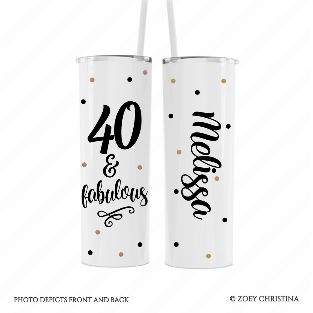 Personalized 40th Birthday Travel Gifts for Women, 40 and Fabulous ...