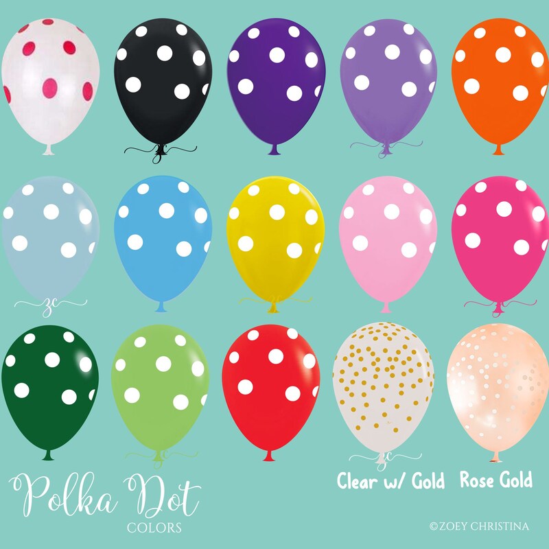 Polka Dot Balloons - Etsy