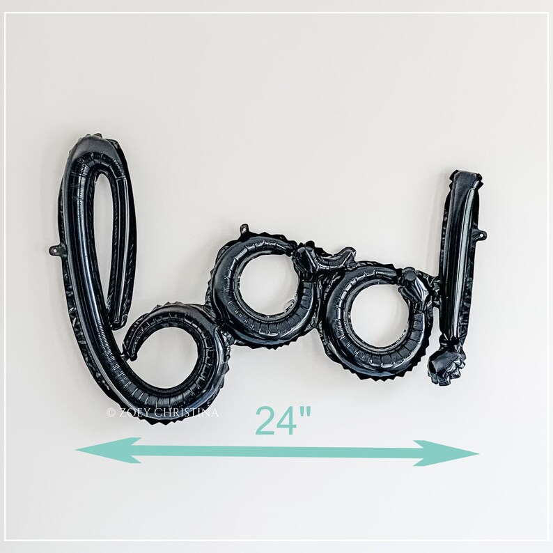 Boo Balloon Script Boo Banner Halloween Theme Birthday Balloon - Etsy