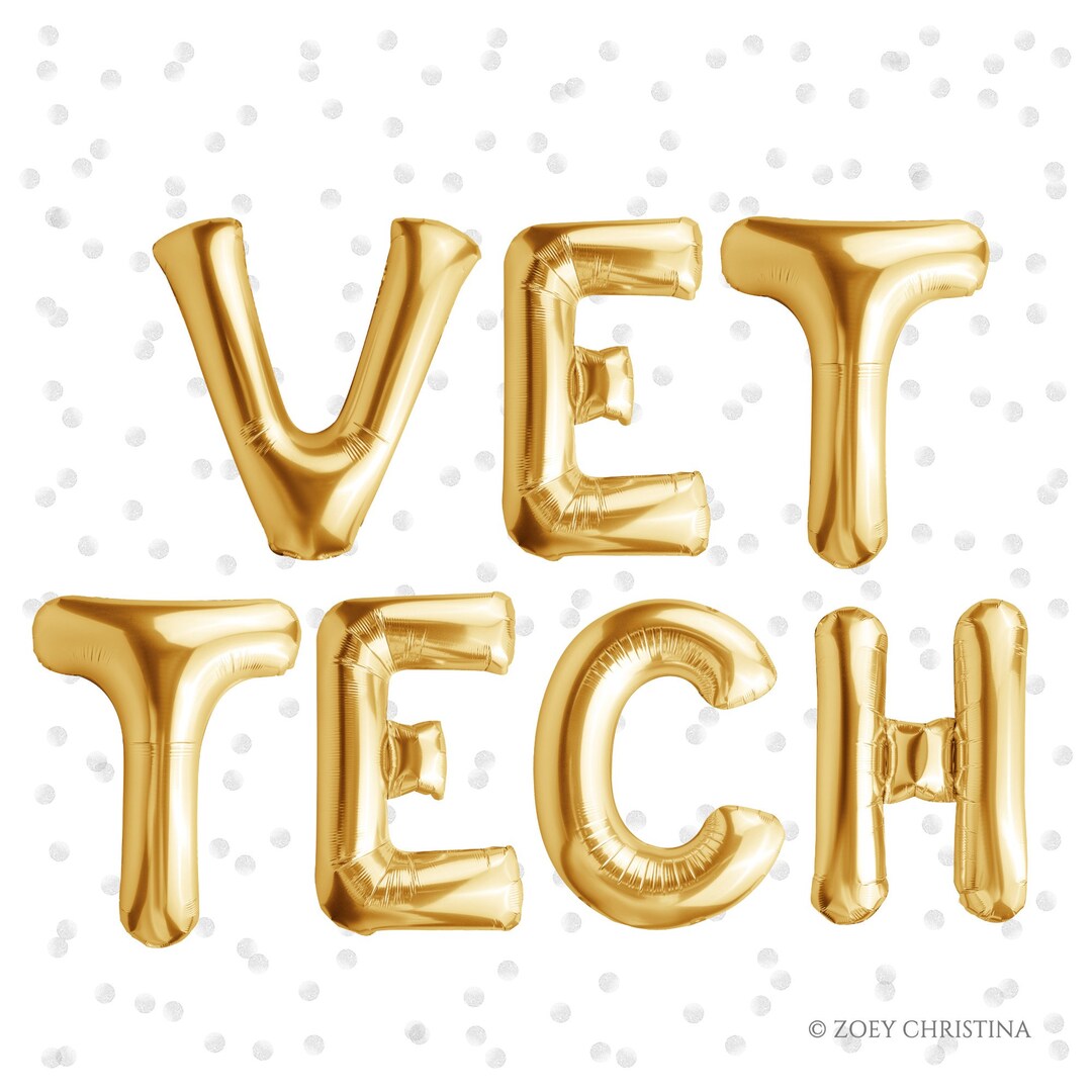 Vet Tech Graduation Party: 16" Gold Letter Balloons - Etsy