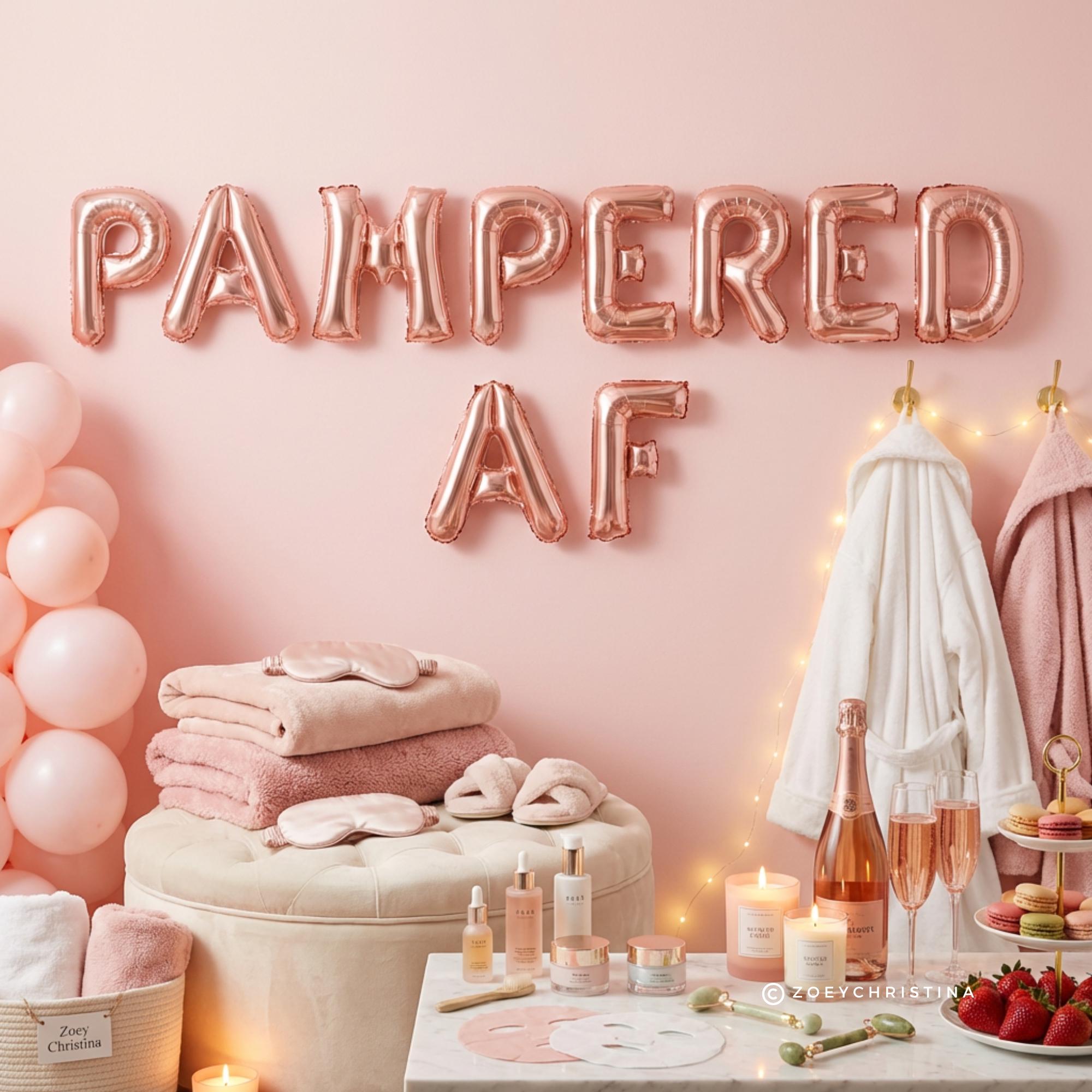 Pampered AF Balloons: Bachelorette Party Spa Day Decor - Etsy