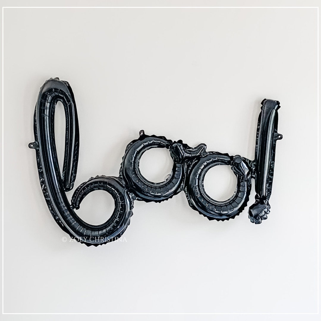 Boo Balloon Script Boo Banner Halloween Theme Birthday Balloon Diy ...