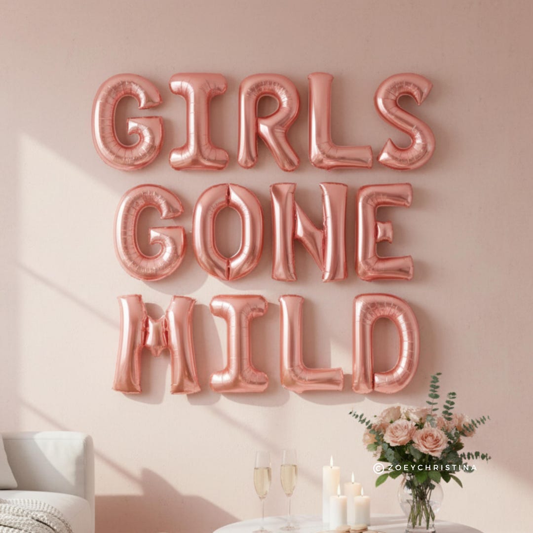 Girls Gone Mild Foil Balloon Letters: Bachelorette Party Decor - Etsy