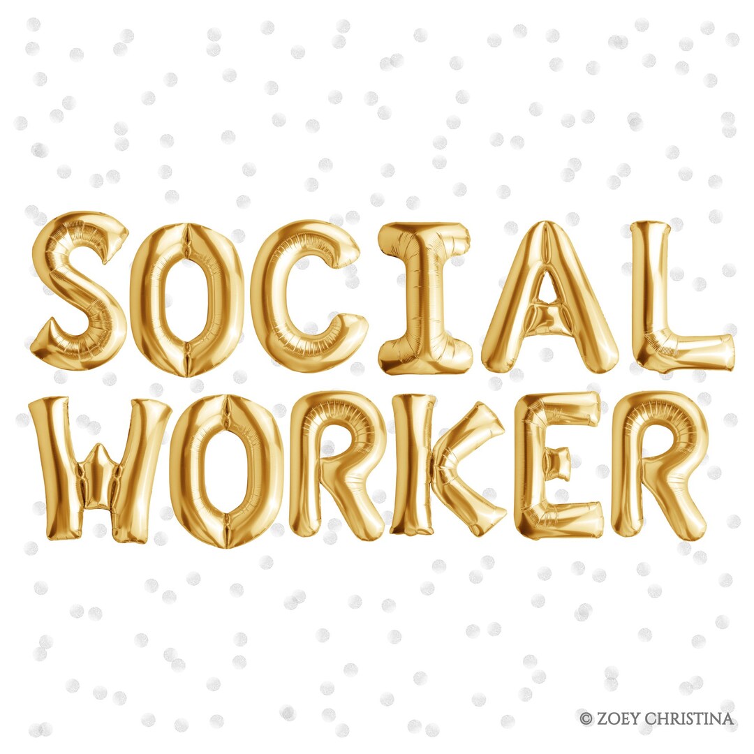 Social Worker Balloons: Graduation, Birthday, Retirement Party Decor - Etsy