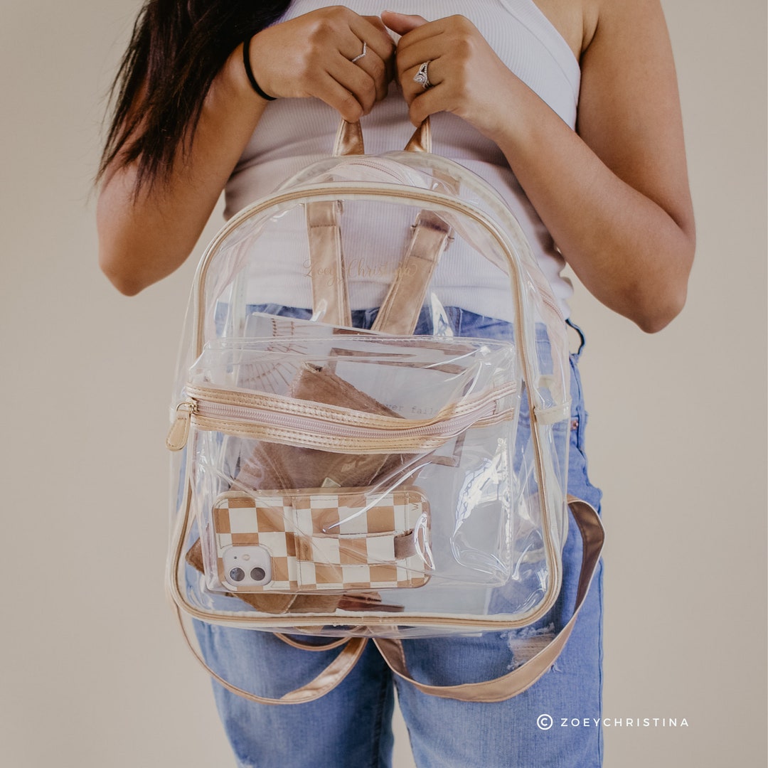 Clear Stadium Bag Backpack Purse - Festivals, Colleges, Concerts Sizing ...