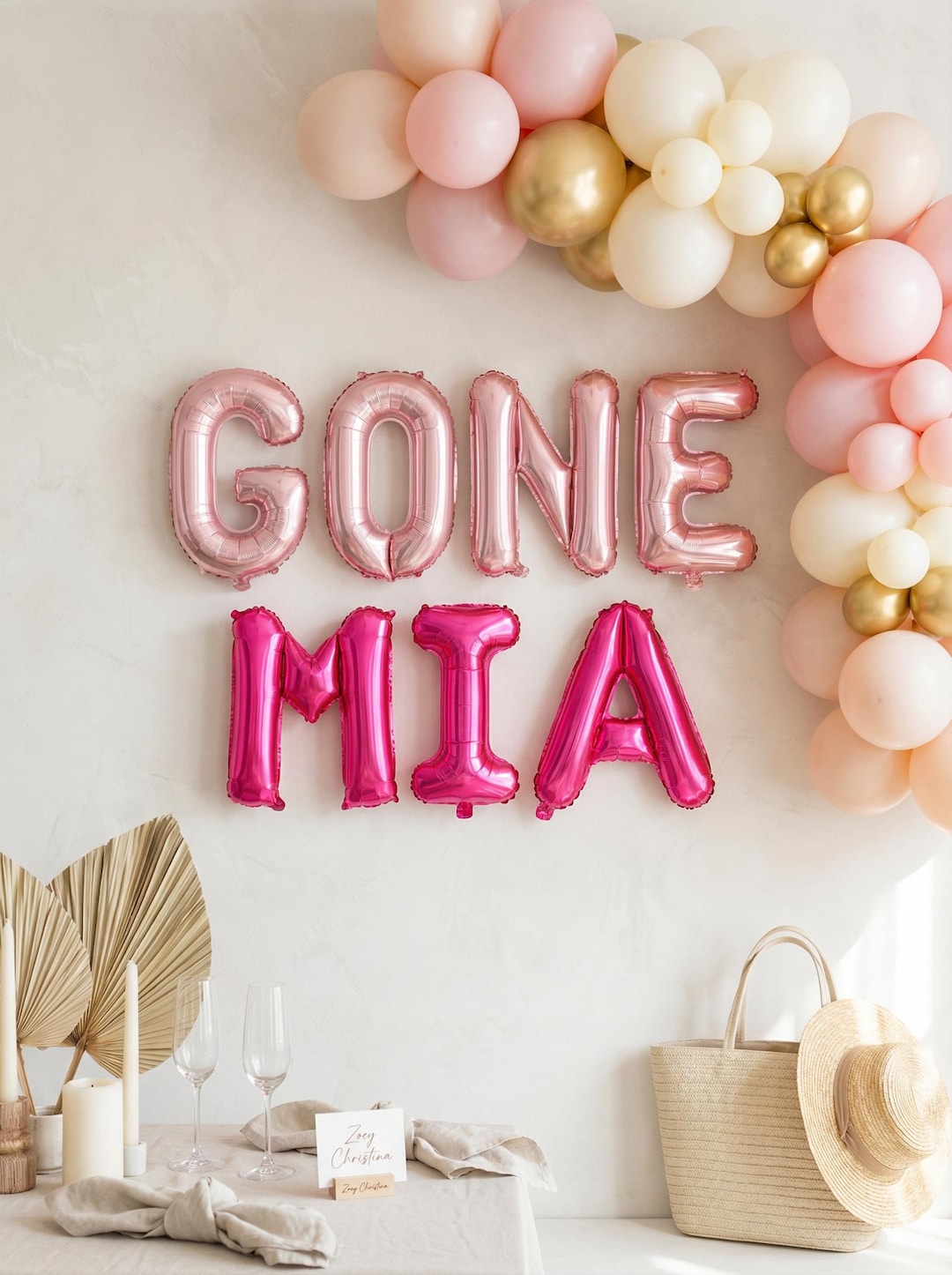 GONE MIA Bachelorette Party Balloons: Girls Trip Decor, Girls Weekend ...