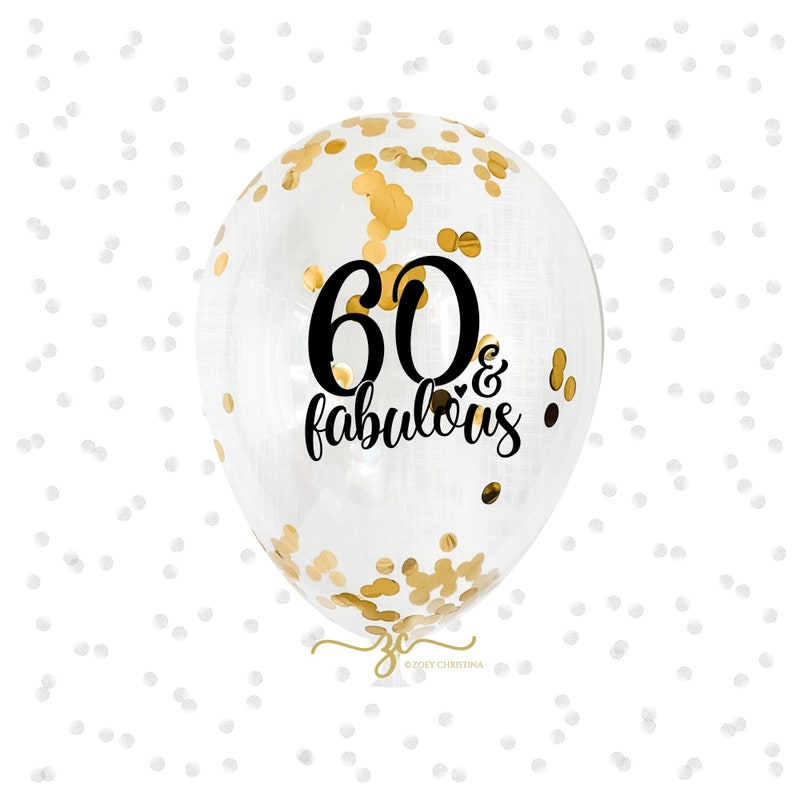 Gold Confetti Balloons - Etsy