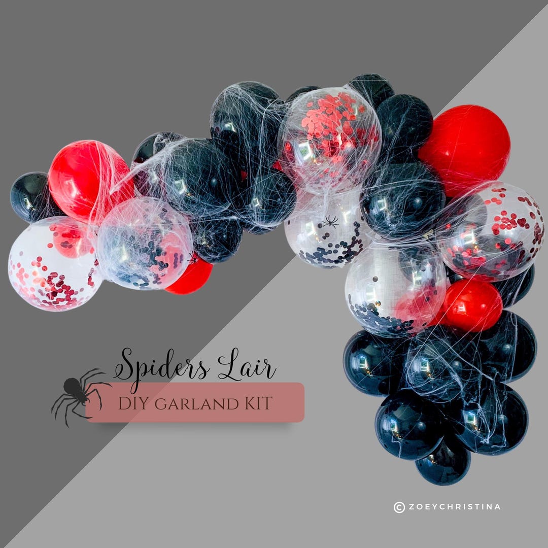 Spider Web Halloween Party Balloon Garland Decorations Decor Kit ...