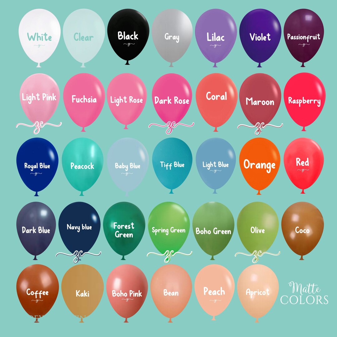 12" Latex Balloon DIY Custom Colors, Adult Birthday Party Decorations ...