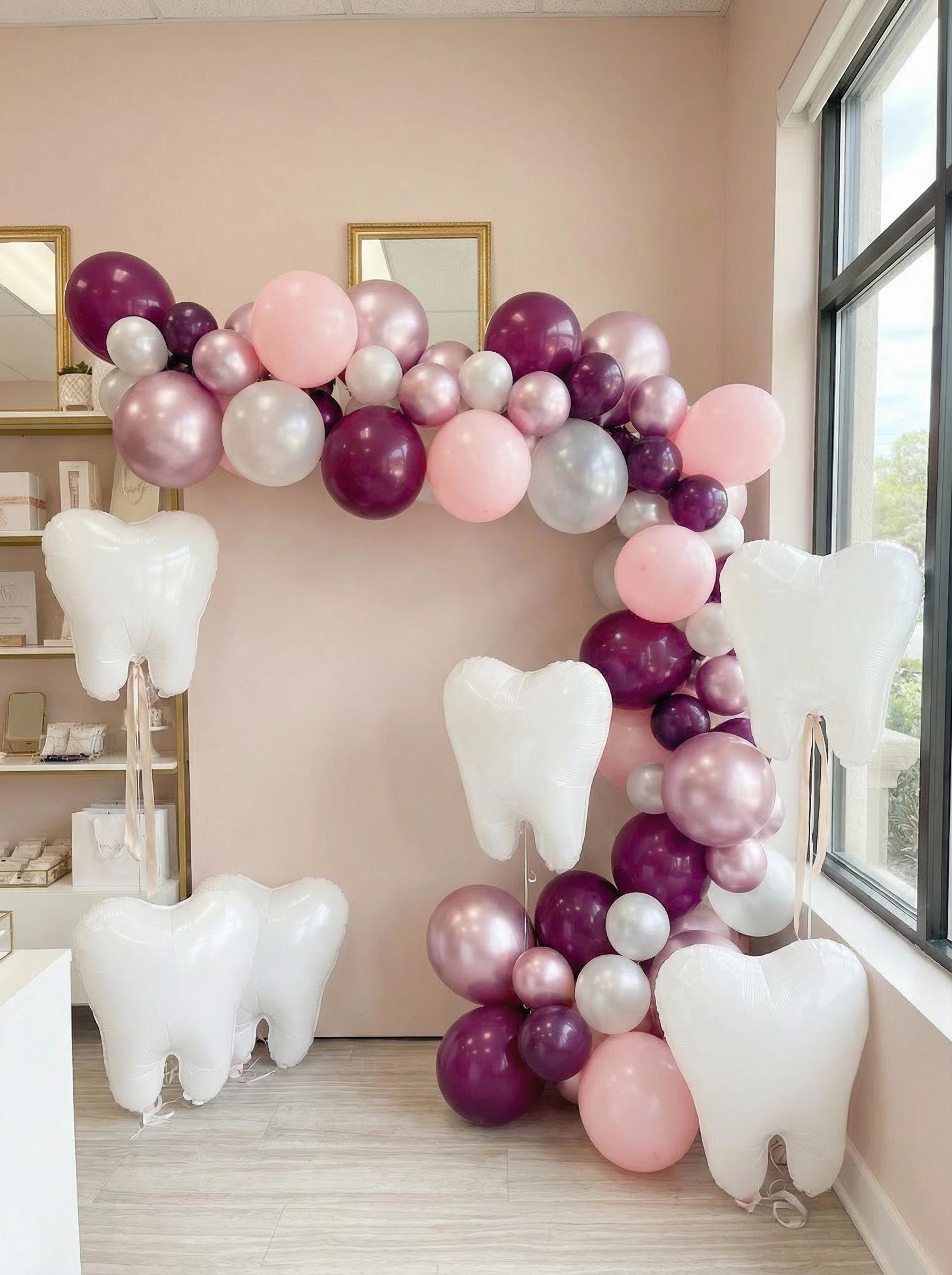 Dental Graduation Balloon Garland With Tooth Balloons: RDH School Party ...