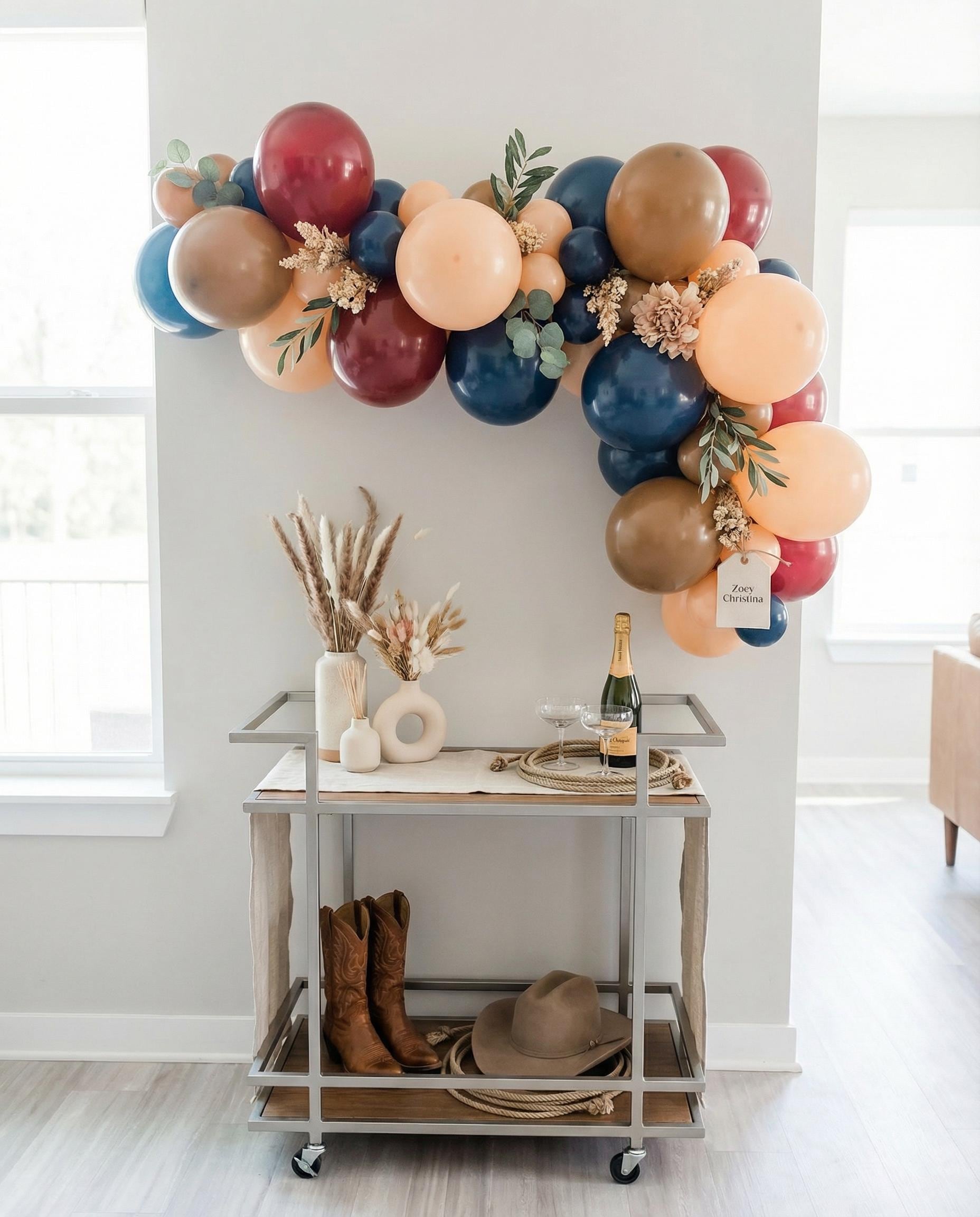 Last Rodeo Balloon Garland Kit: Chic Western Bachelorette Decor | Boots ...