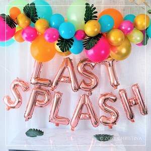 Last Splash Banner Bachelorette Party, Bridal Pool Party Tropical ...
