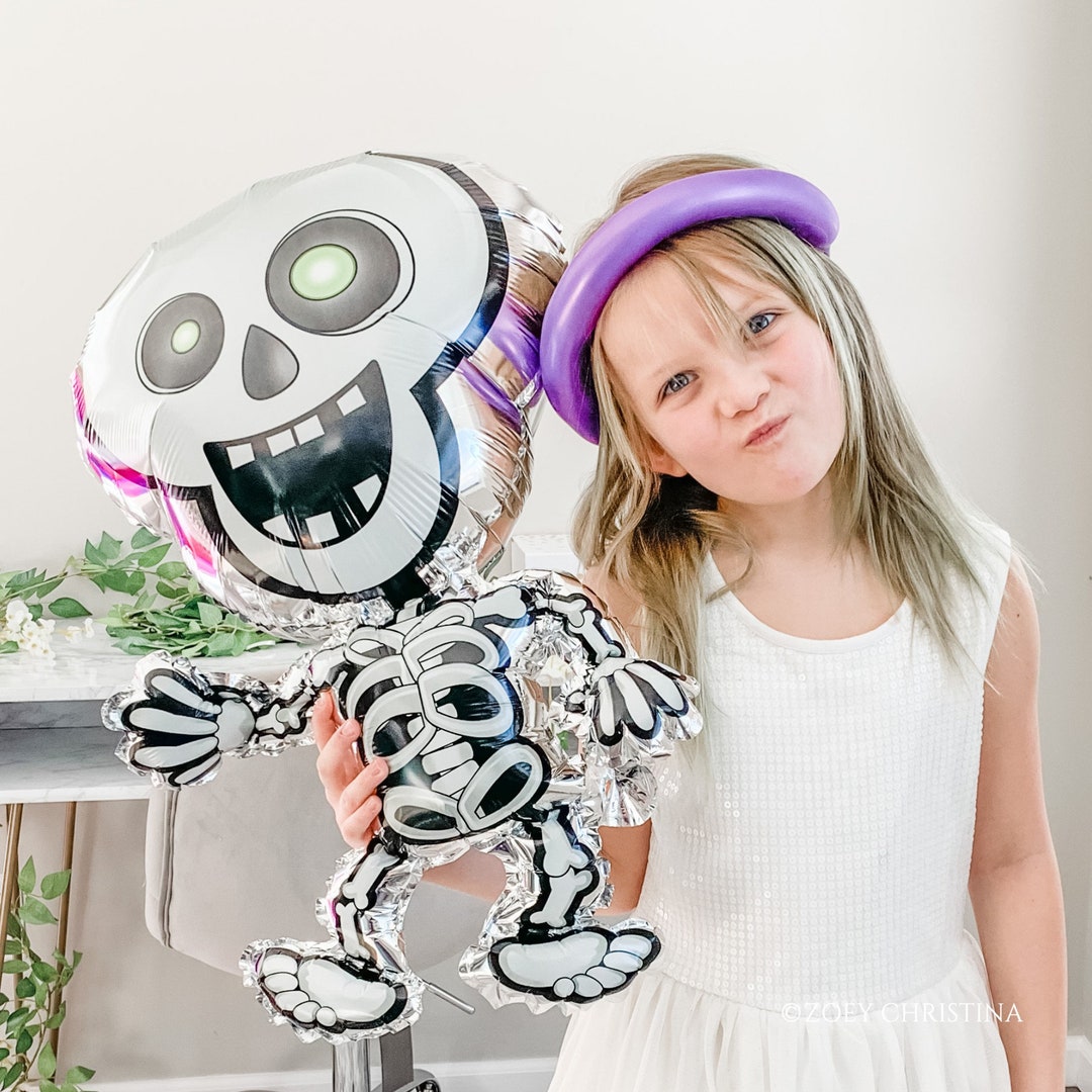 Skeleton Halloween Balloon Banner Theme Birthday Balloon Diy Spooky ...